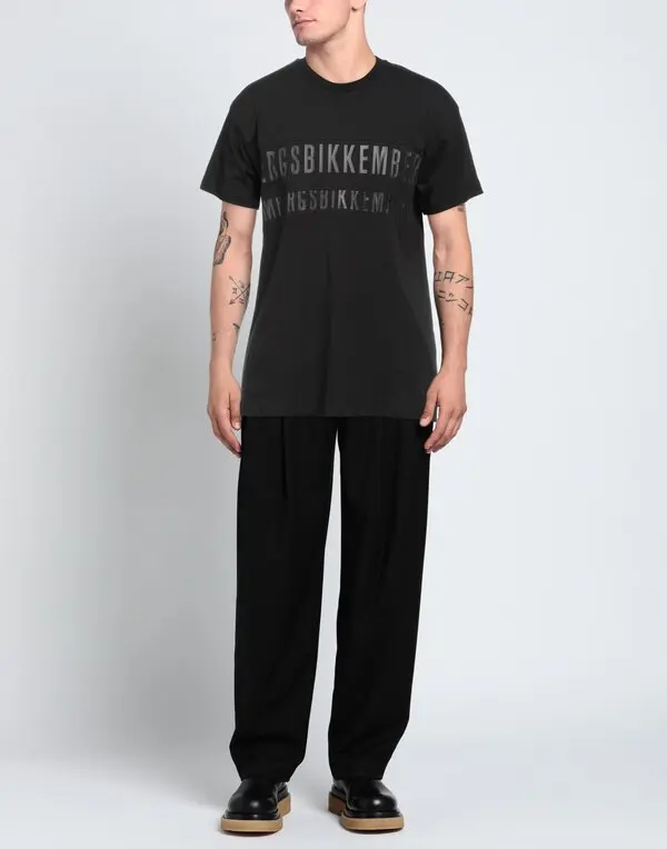 BIKKEMBERGS T-shirt Size Cotton, Elastane - Black