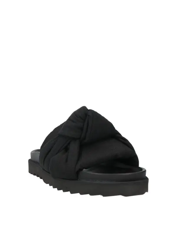 Inuikii Linen Slide Sandals - Black