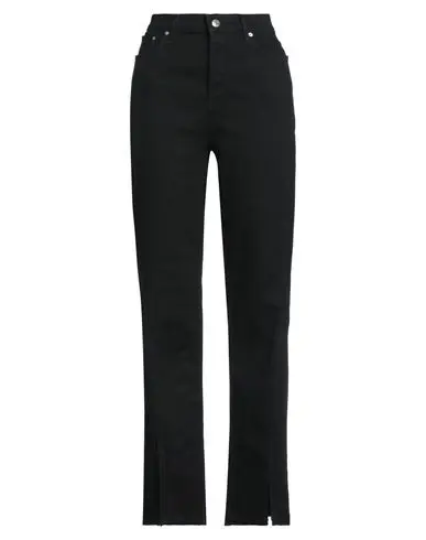 Maje Straight-leg Jeans With Leather Trim