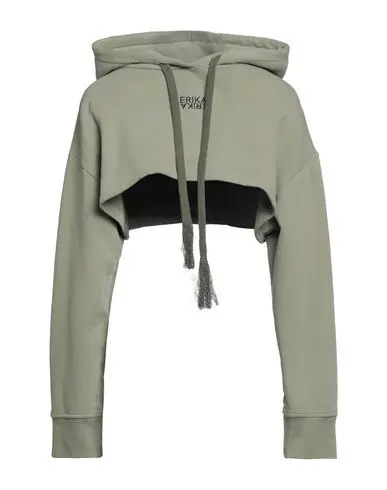 Erika Cavallini Cotton Fleece Sweatshirt - Sage Green