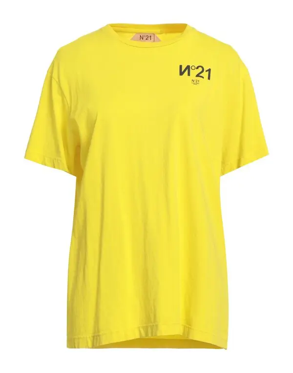 N°21 T-shirt With Logo - Yellow