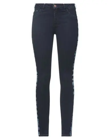Maison Scotch Skinny Fit Jeans With Leather Trims