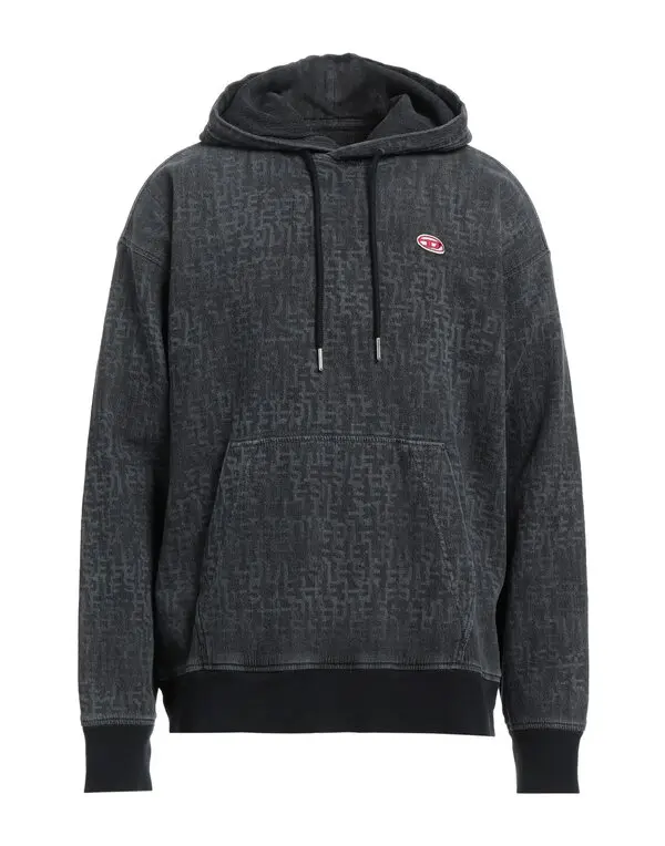 DIESEL® Cotton Blend Hooded Sweatshirt - Grey