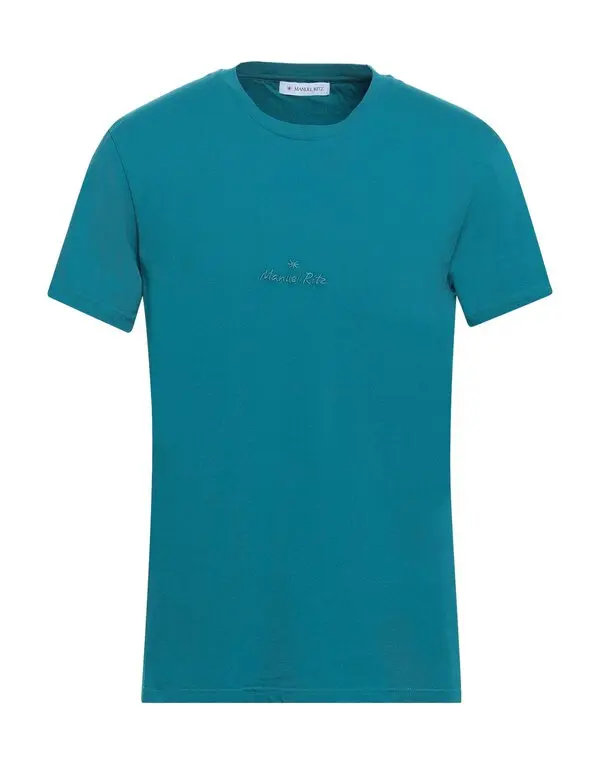 MANUEL RITZ T-shirt Deep Teal Size Cotton - Green
