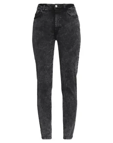 MANILA GRACE Slim Fit High Waisted Jeans - Black