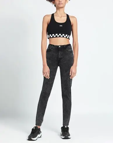MANILA GRACE Slim Fit High Waisted Jeans - Black