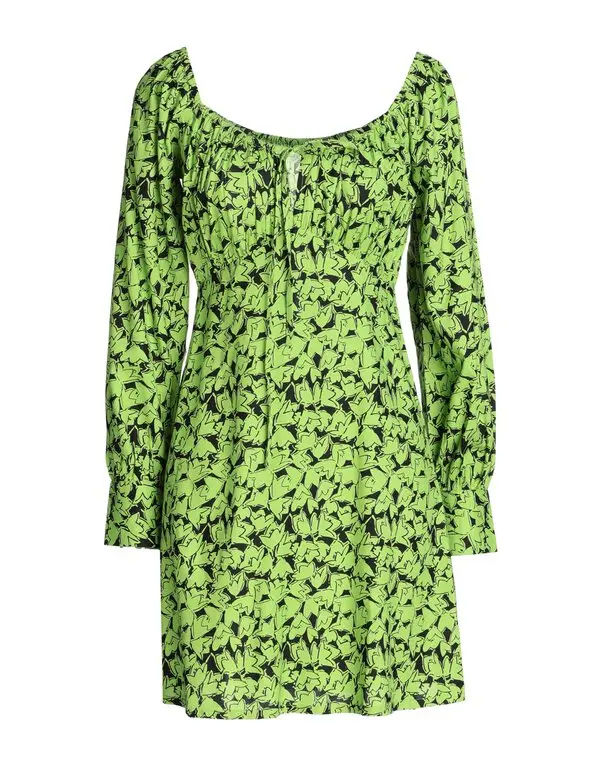 topshop green floral dress One sleeve twist strap satin maxi dress in green floral
