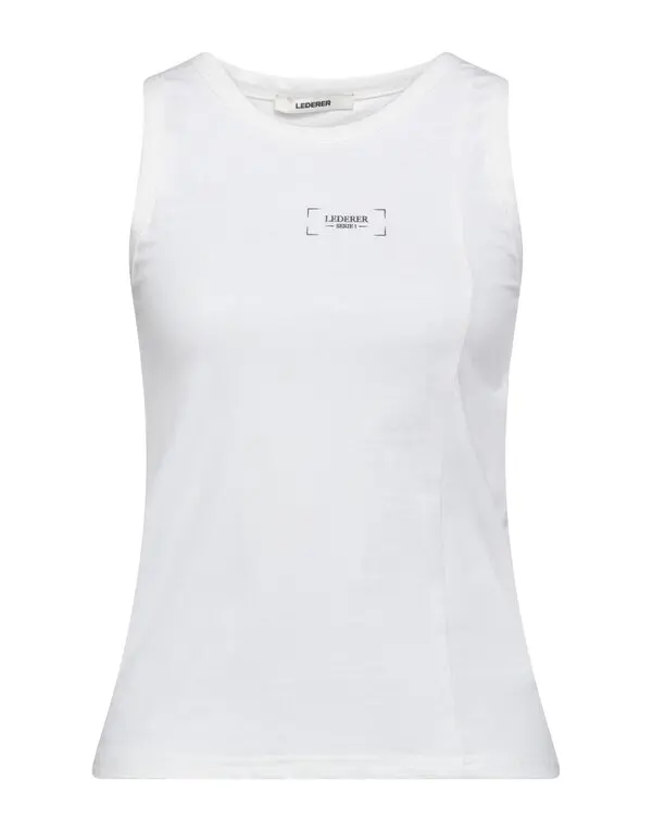 LEDERER Cotton Jersey Tank Top - White