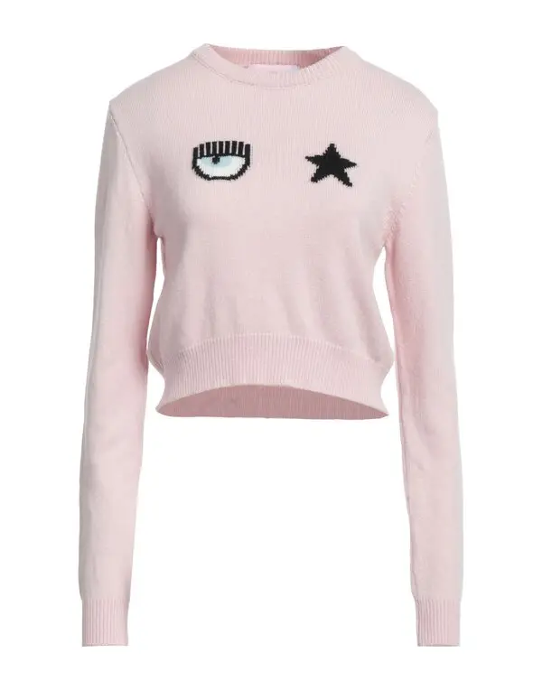 CHIARA FERRAGNI Sweater In Wool, Viscose, Polyamide, And Cashmere - Pink