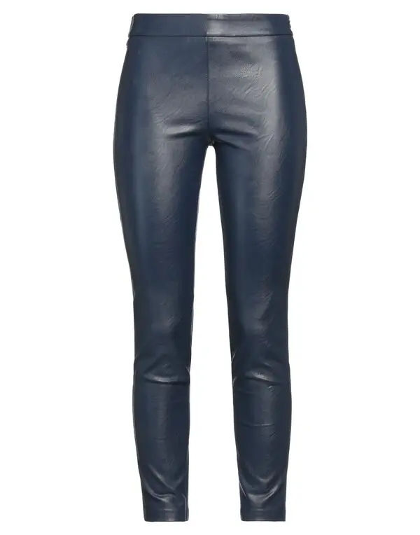 MANILA GRACE Tapered Slim-leg Trousers - Navy