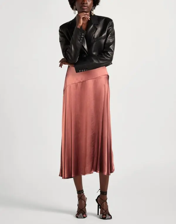 Alpha Studio Midi Skirt Rust Size Viscose