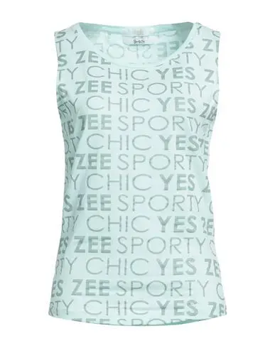 YES ZEE BY ESSENZA Top In Light Cotton And Elastane - Green