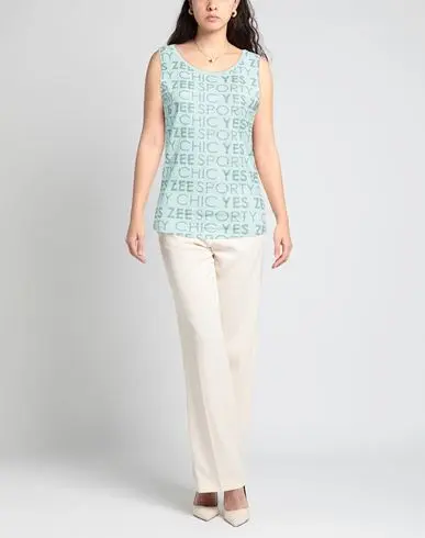 YES ZEE BY ESSENZA Top In Light Cotton And Elastane - Green