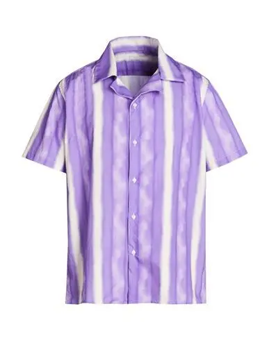 8 BY YOOX Printed Camp-collar S/sleeve Oversize Shirt Shirt Size Cotton - Purple