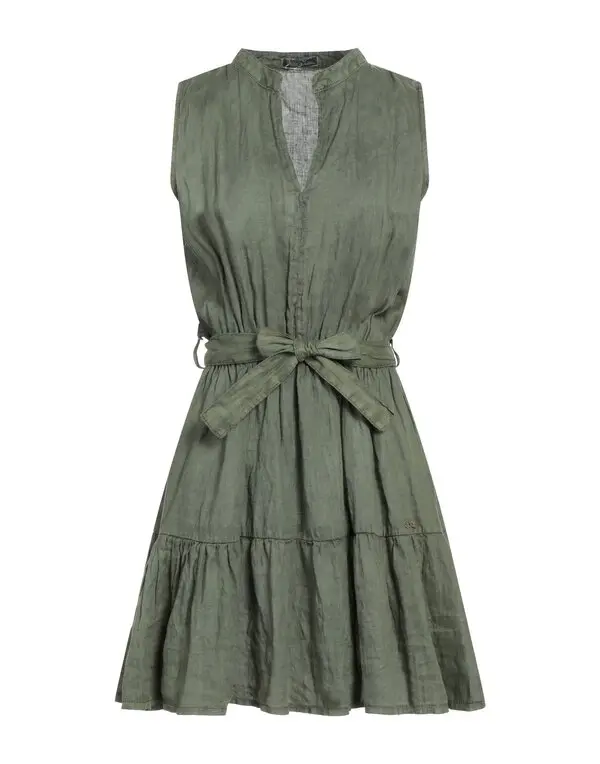 zee linen dress Yes Zee By Essenza Mini Dress Linen In Green - 82% Off