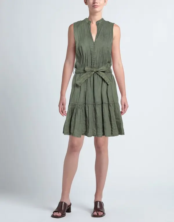 Yes Zee By Essenza Mini Dress Linen In Green - 82% Off | Editorialist