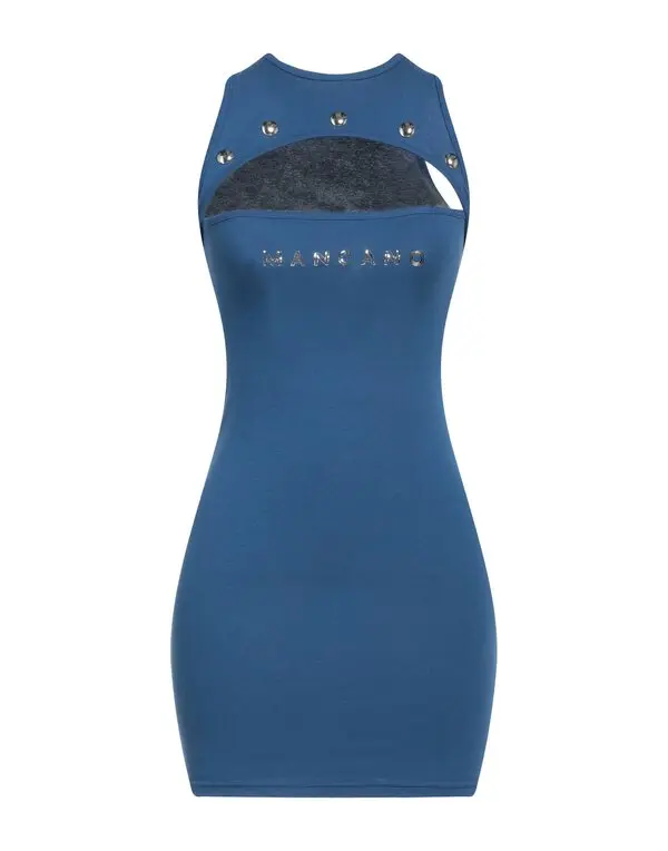 MANGANO Mini Cotton Bodycon Dress - Blue