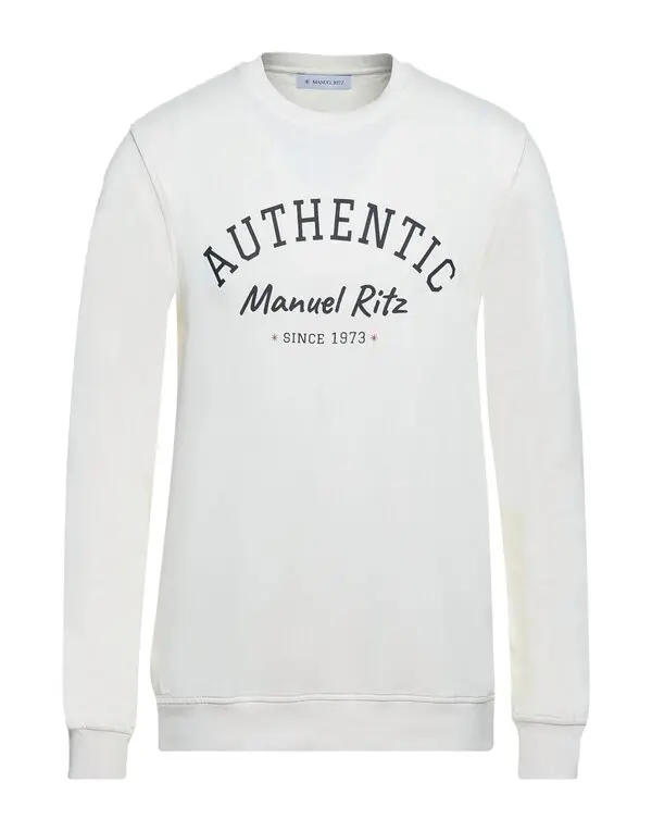 MANUEL RITZ Sweatshirt In Cotton And Elastane - Ivory