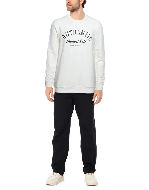 MANUEL RITZ Sweatshirt In Cotton And Elastane - Ivory