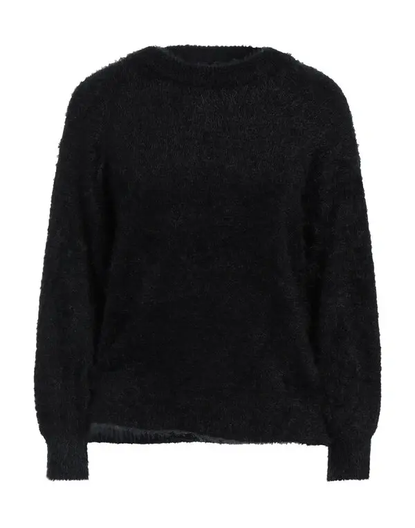 MERCI Knitted Heavy-weight Crewneck Sweater - Black