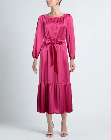 SOALLURE Maxi Flared Dress - Pink