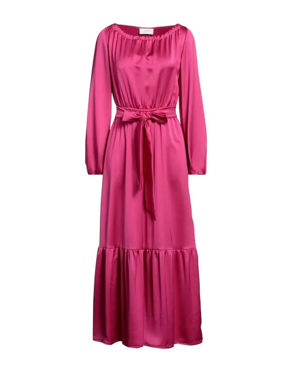 SOALLURE Maxi Flared Dress - Pink