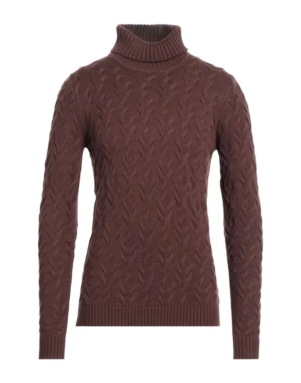 SEINSE Turtleneck Knit Top - Brown