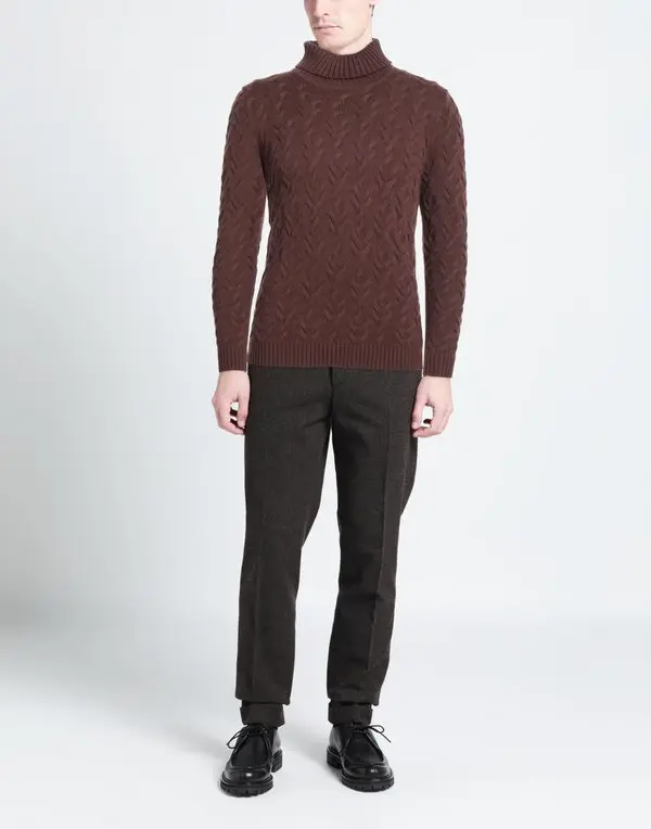 SEINSE Turtleneck Knit Top - Brown