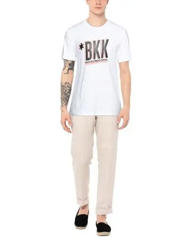 BIKKEMBERGS T-shirt Size Cotton, Elastane - White