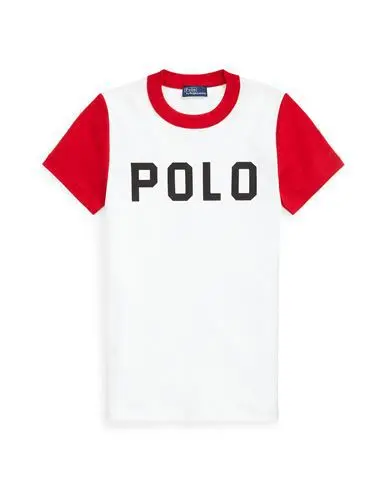 Polo Ralph Lauren Color-blocked Logo Cotton T-shirt - Red