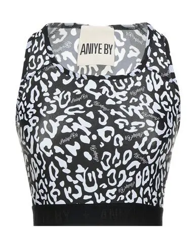 ANIYE BY Leopard Print Sports Top - Black