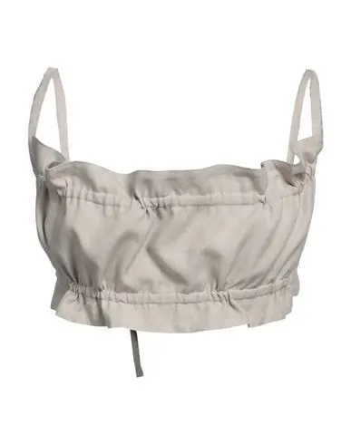 OW Ruched Woven Top - Beige