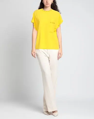 AGLINI Top With Embroidered Detail - Yellow