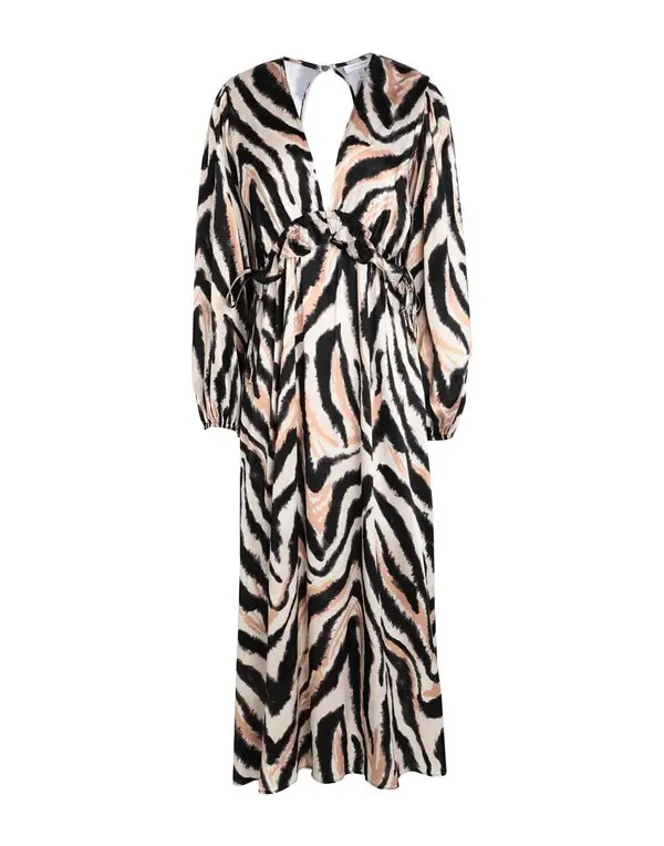 knee length dresses for ladies LONG SLEEVE DRESS IN LEOPARD PRINT – THEO main image 0