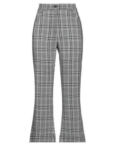 8PM Flared Tartan Flannel Pants - Black