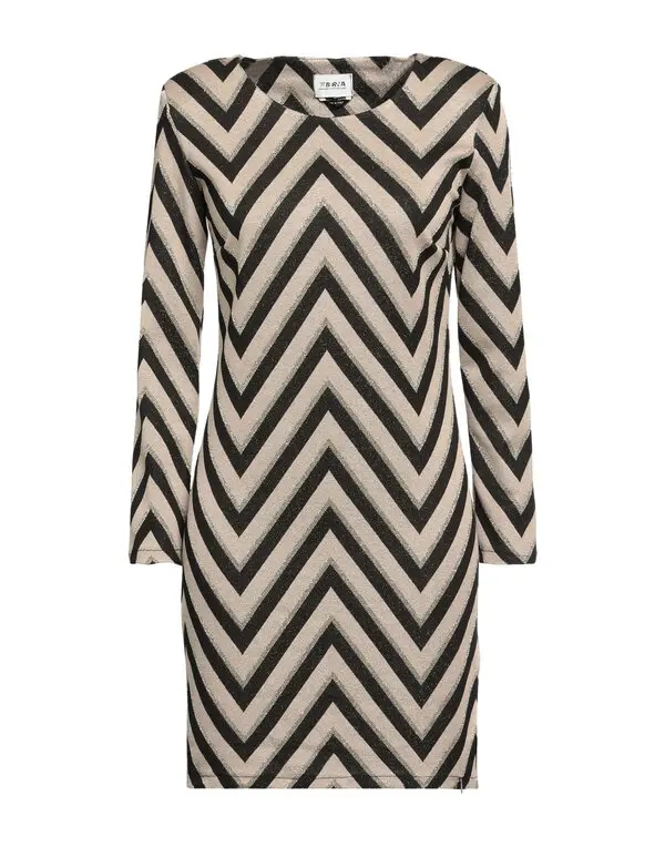 BERNA Mini Dress With Herringbone Pattern