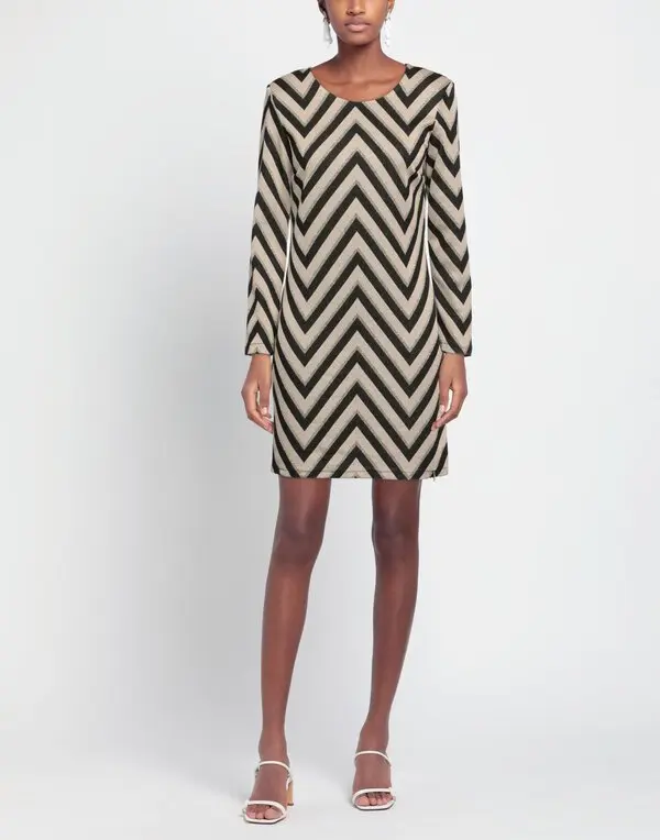 BERNA Mini Dress With Herringbone Pattern