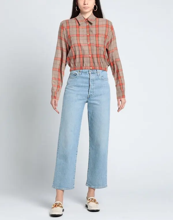 Maje Flannel Tartan Shirt - Orange