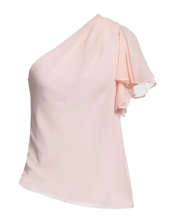 PATRIZIA PEPE SERA Crepe One-shoulder Top - Pink