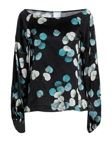 MERCI Floral Print Top - Black