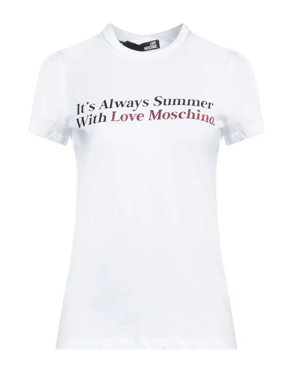 Moschino Printed Cotton T-shirt - White