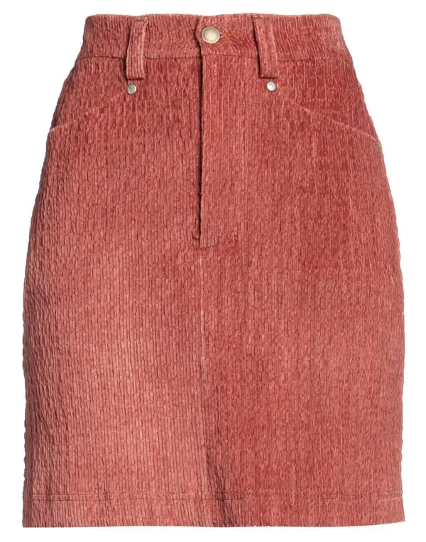 Momoni Mini Pencil Corduroy Skirt - Red