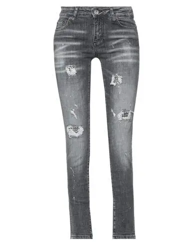MARCORIC Skinny Fit Jeans With Crystal Embellishments