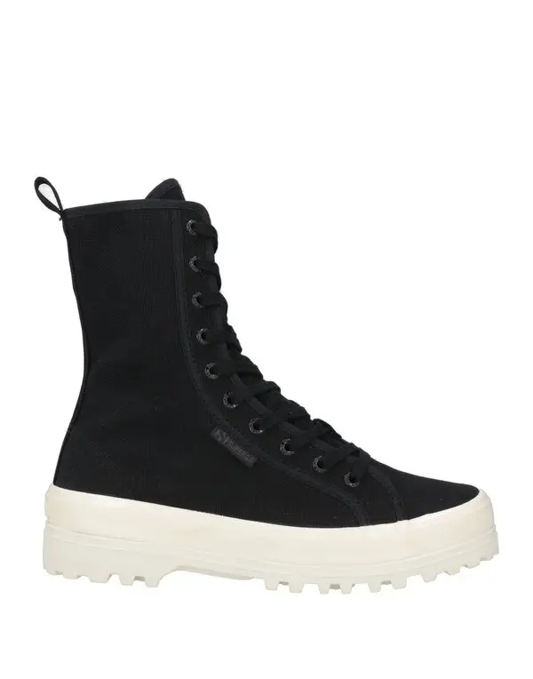 Superga Lace-up Ankle Boots - Black