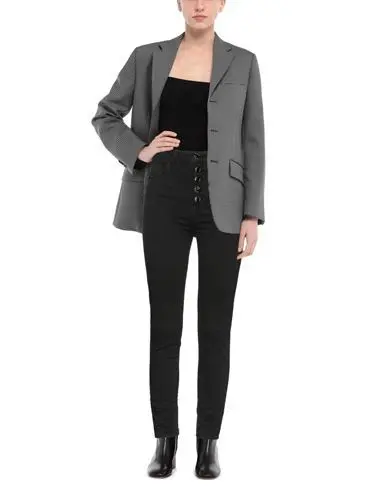 SISTE'S Gabardine Slim-leg Pants - Black