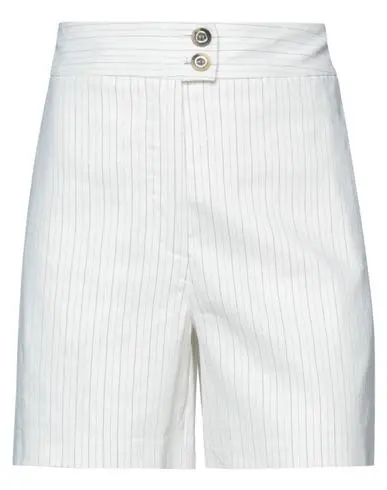 Pinko Striped High-waisted Shorts - White