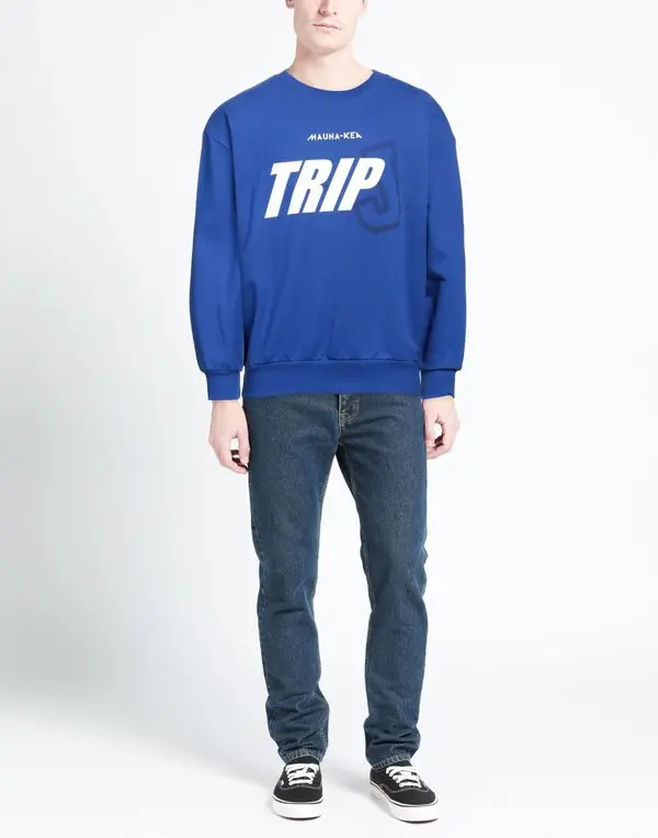 MAUNA KEA Cotton Crewneck Sweatshirt - Blue