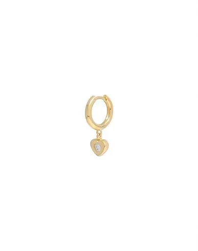 KURSHUNI Single Earring 925/1000 Silver, Cubic Zirconia - Gold