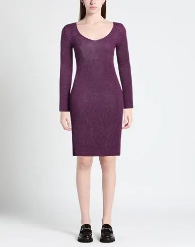 VICOLO Mini Bodycon Knit Dress - Purple