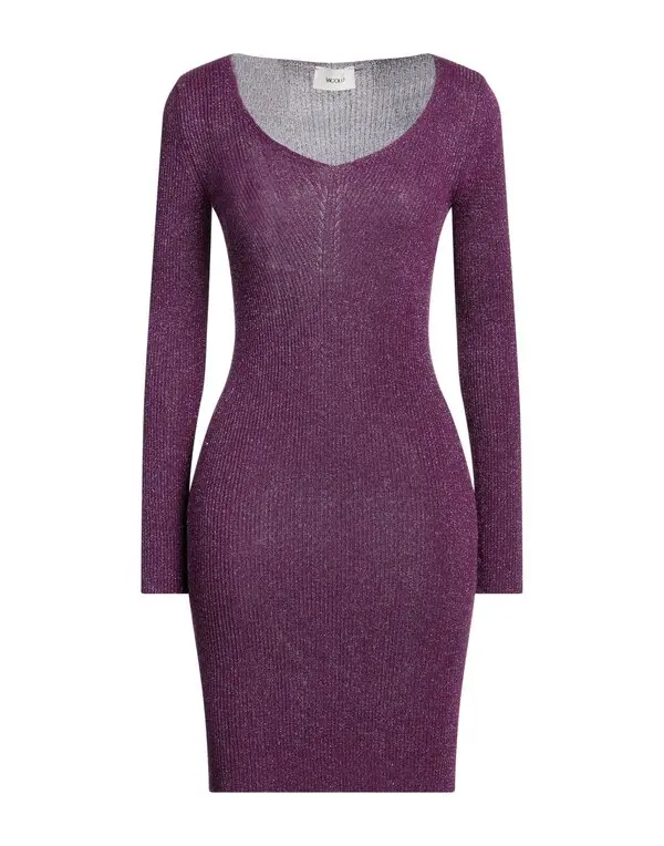 VICOLO Mini Bodycon Knit Dress - Purple